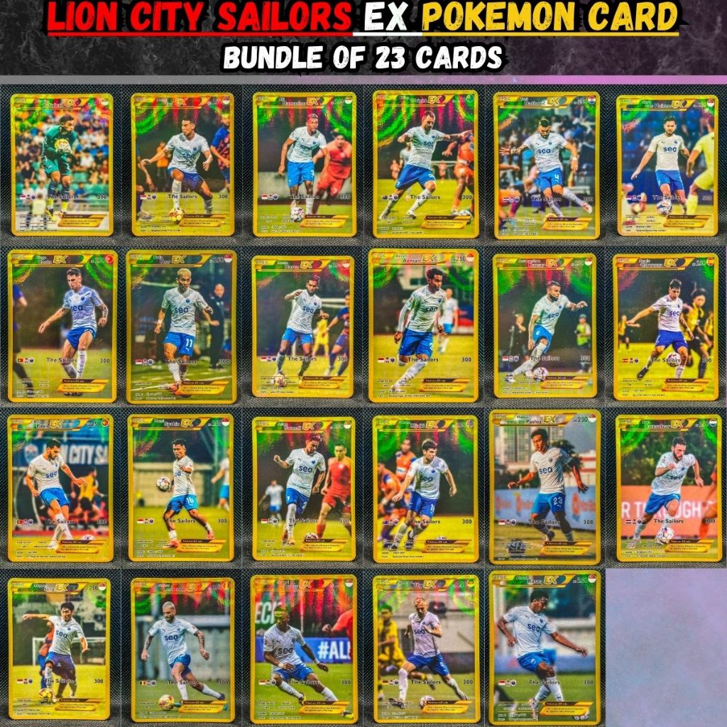 SPL 2024/25: Lion City Sailors EX Pokemon Holographic Cards (Bundle of ...