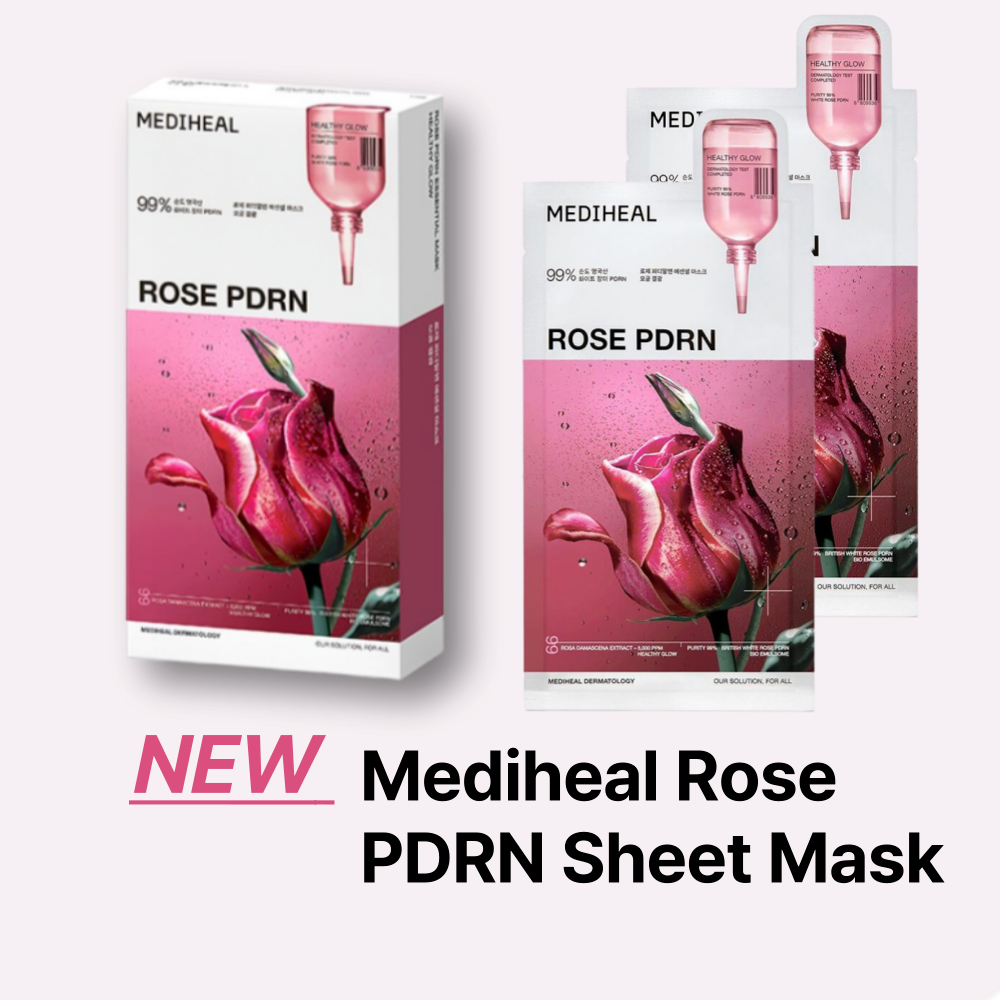 [MEDIHEAL] HOT NEW ARRIVAL Rose PDRN Essential Mask – 10 Sheets | Korean Sheet Mask with PDRN ...