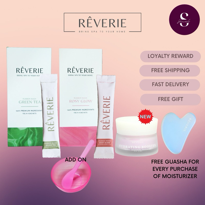 [READY STOCK] REVERIE TOUCH Rubber Mask Green Tea & Rosy Glow Mask ...