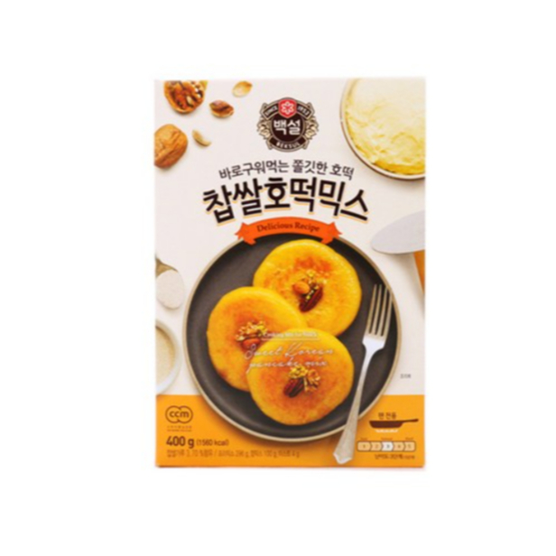 [CJ] Glutinous Rice Hotteok Mix, Sweet Korean Pancake Mix, 400g ...