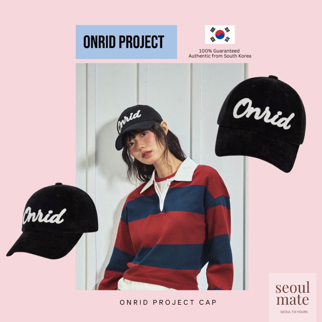 [ from South Korea ] ONRID PROJECT Applique Logo Corduroy Ball Cap - Black | Shopee Malaysia