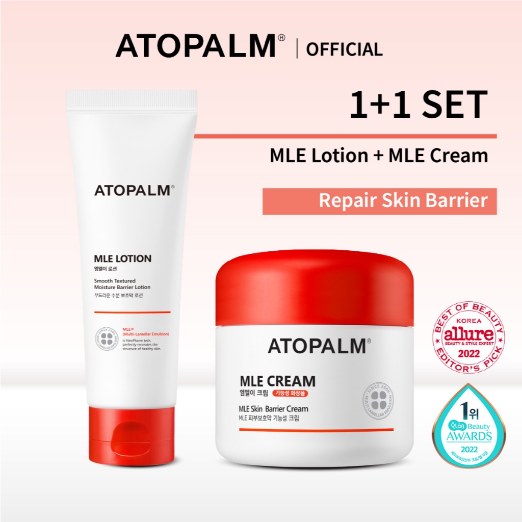[Atopalm] MLE 1+1 Set (Lotion 120ml + Cream 100ml) | Shopee Malaysia