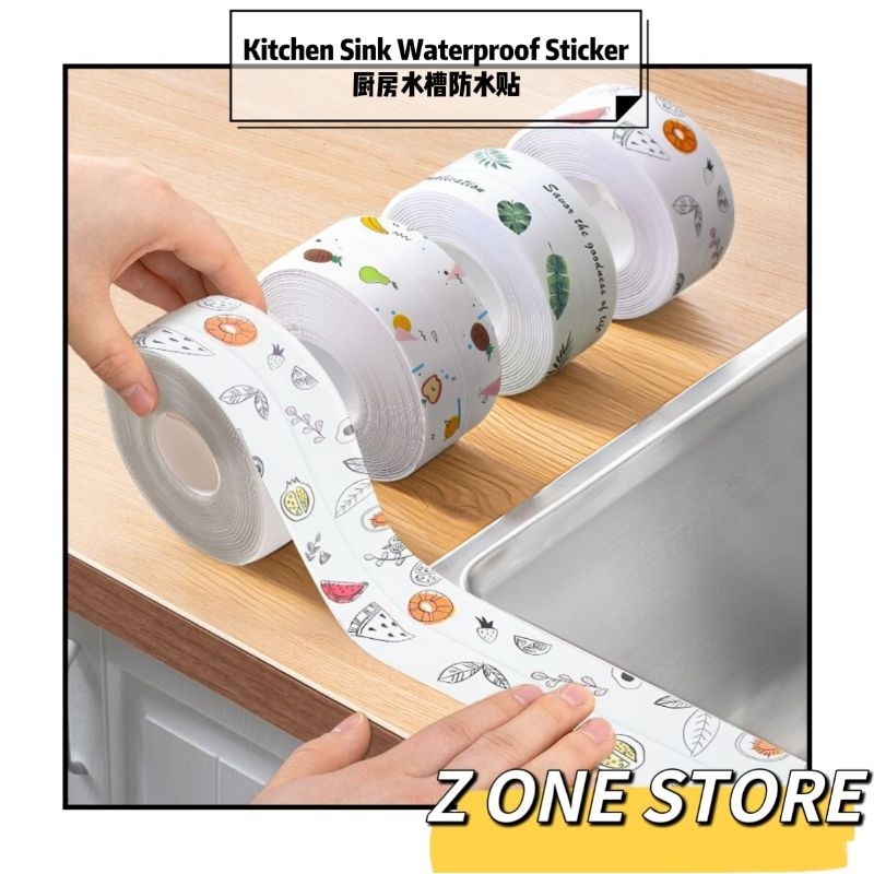 (3.8cm*5m) Kitchen Edge Adhesive PVC Tape Kitchen Sink Waterproof Strip ...