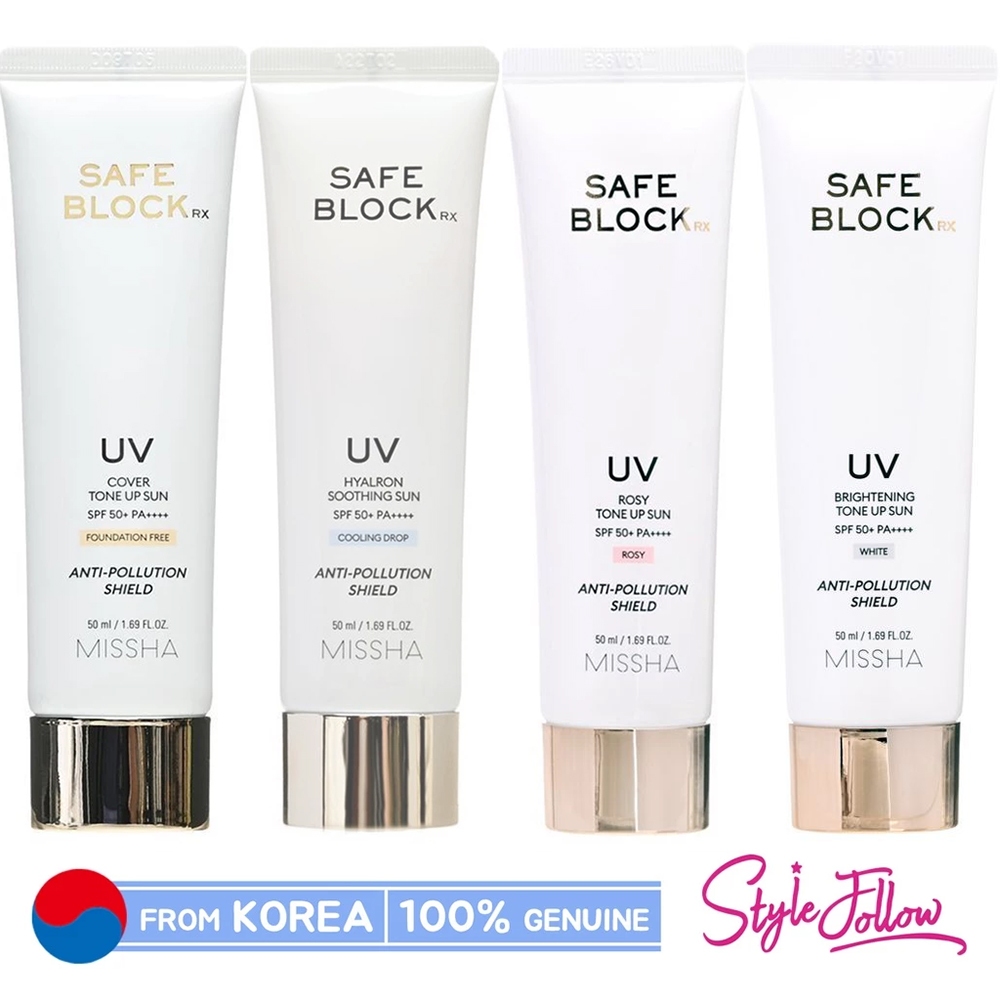 [MISSHA] Safe Block RX Sun Cream 50ml (Cover Tone Up Sun / Hyalron ...