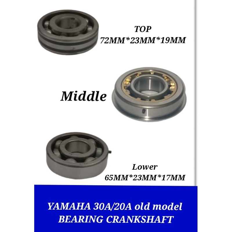 YAMAHA OBM 30HP (30A) bearing crankshaft Set (Jepun) 6306 # 2 STROKE ...