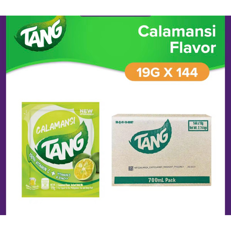 TANG powdered juice calamansi 1 box(19grams x 144packs) | Shopee Malaysia
