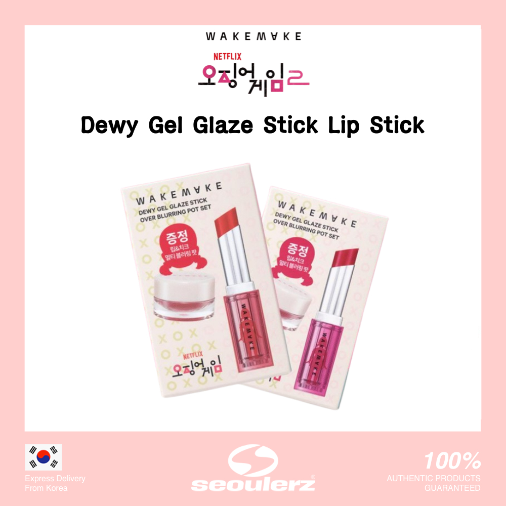 [WAKEMAKE] Dewy Gel Glaze Stick Lip Stick 15 Colors + Lip Pencil | Shopee Malaysia