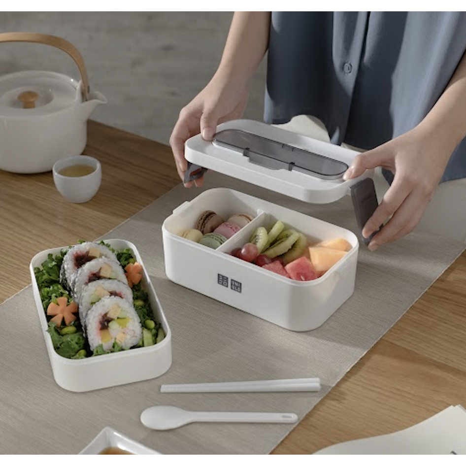 Double Stack Layer Bento Lunch Box Portable Food Storage Container ...