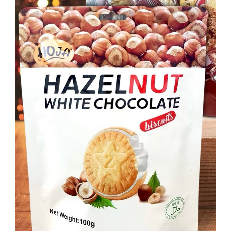[HALAL] Hoja Hazelnut White Chocolate Biscuits 100g | Shopee Malaysia