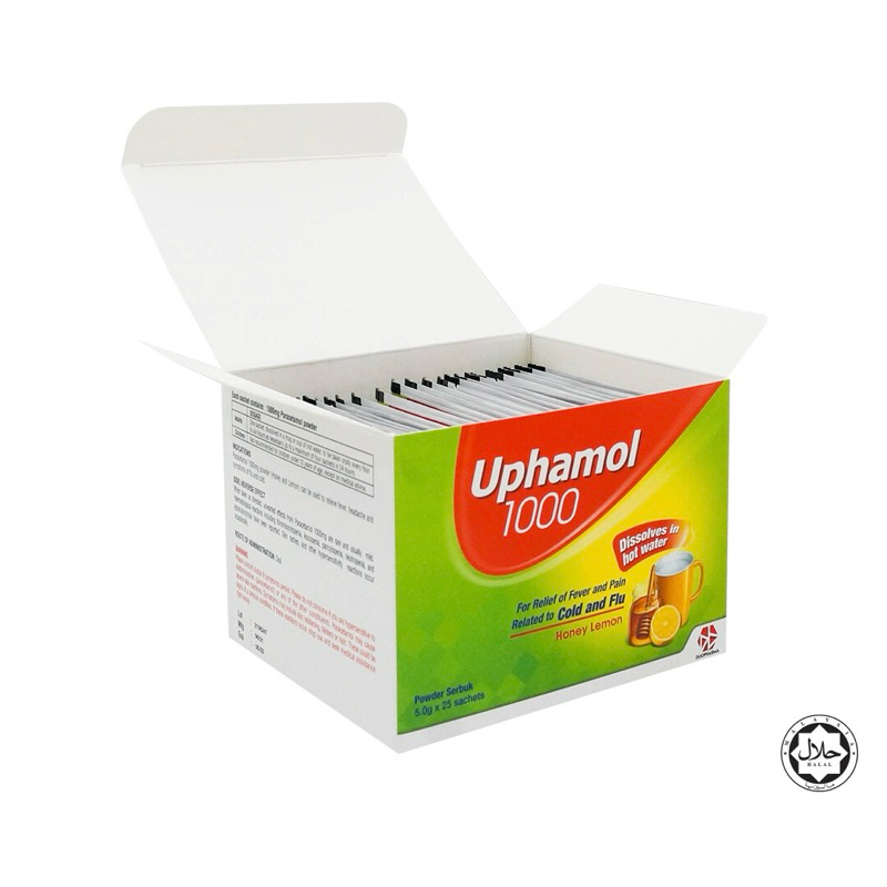 Uphamol 1000 Cold Flu Serbuk Sachet 25’s (EXP3/25) | Shopee Malaysia