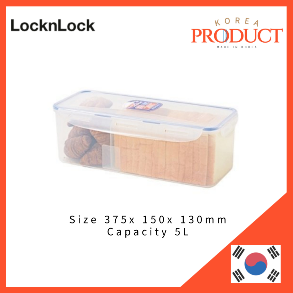 LOCKNLOCK Bread Storage Container 5L HPO849 Oblong Food Container ...