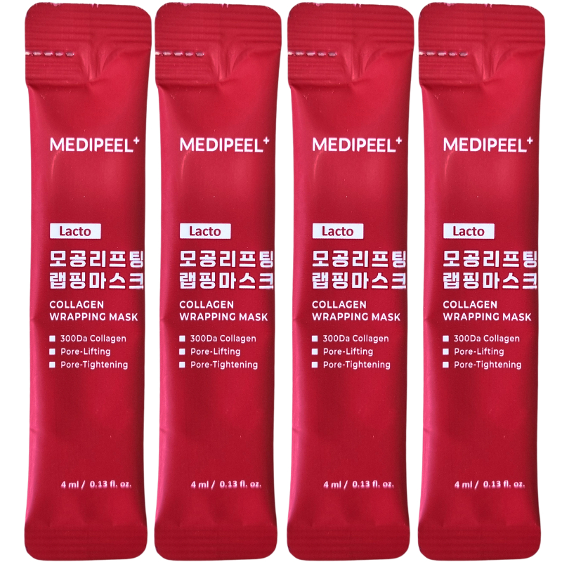 MEDIPEEL Red Lacto Collagen Wrapping Mask (4ml x 4) Expiry date: 2027. ...