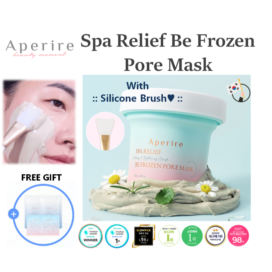 Clay Mask [Aperire] Spa Relief Be Frozen Pore Mask(with Silicone Brush ...