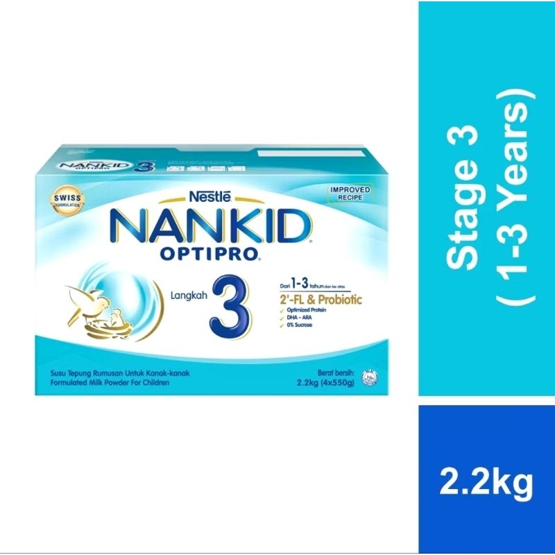 NANKID OPTIPRO 3 BIB - 2.2kg/box with extra pack 550g (no box) expired ...