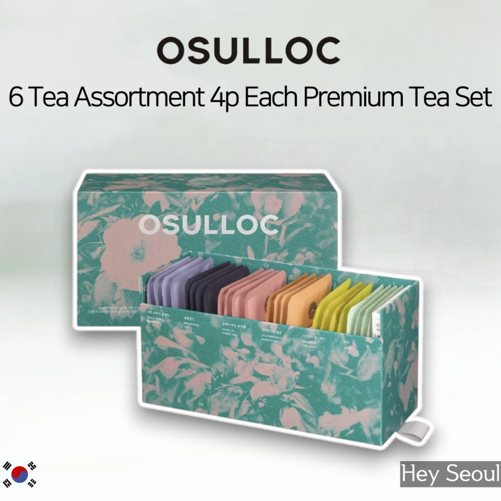 Osulloc 6 Tea Assortment 4p Each Green Tea Black Tea Tangerine Tea ...