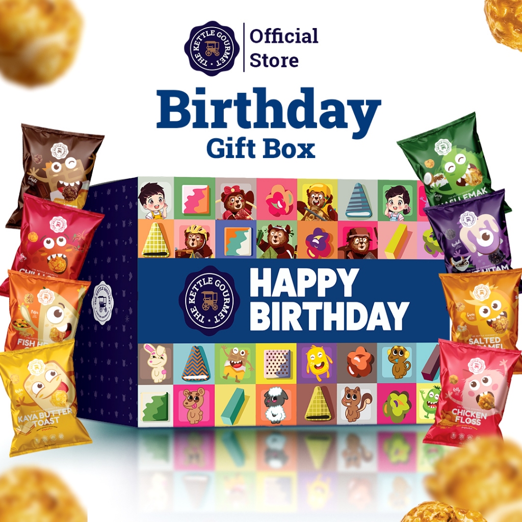 The Kettle Gourmet Popcorn Birthday Set (Assortment of 8 Packs x 30g ...