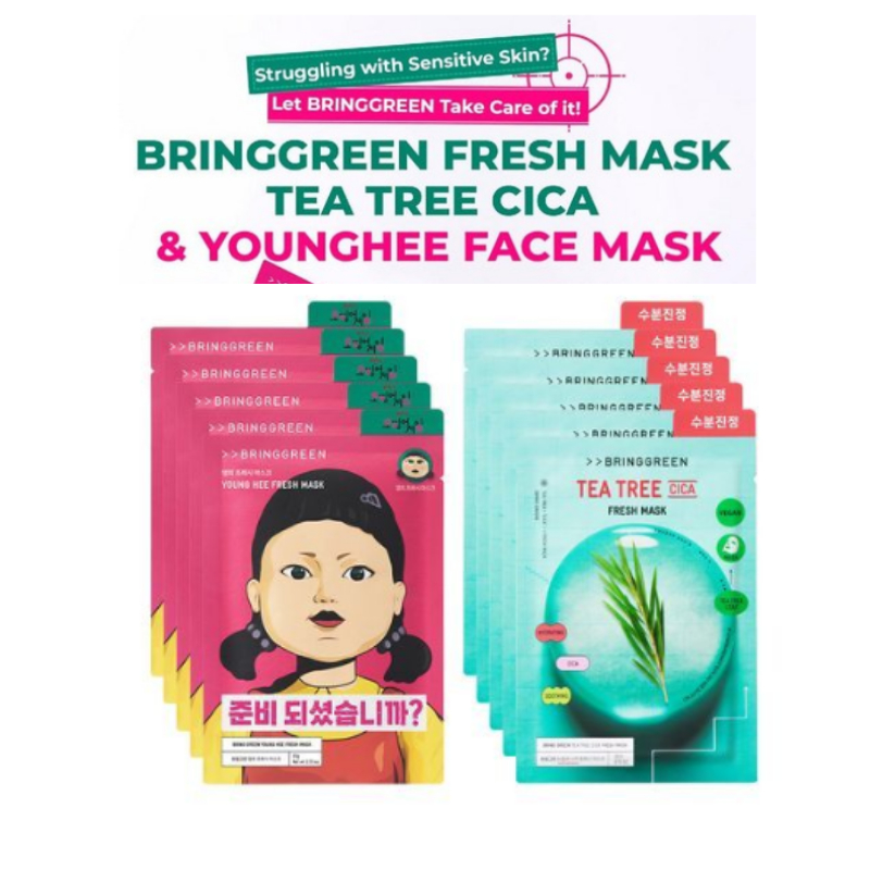 [Bring Green X Squid Game] Bring Green Fresh Mask 10p (5 tea tricica ...