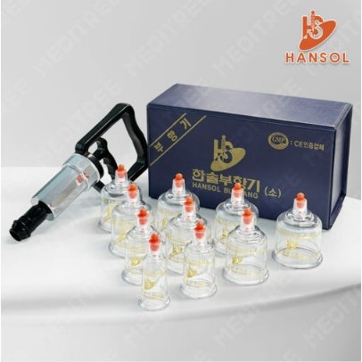 Hansol Korean Buhang 10 Cups Korea Tempered Cupping Therapy Body ...