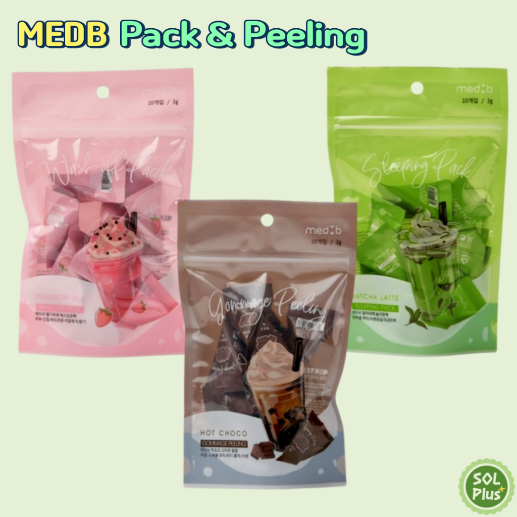Medb Triangle Pouch Skincare Pack Strawberry Milk Wash Off Matcha Latte ...