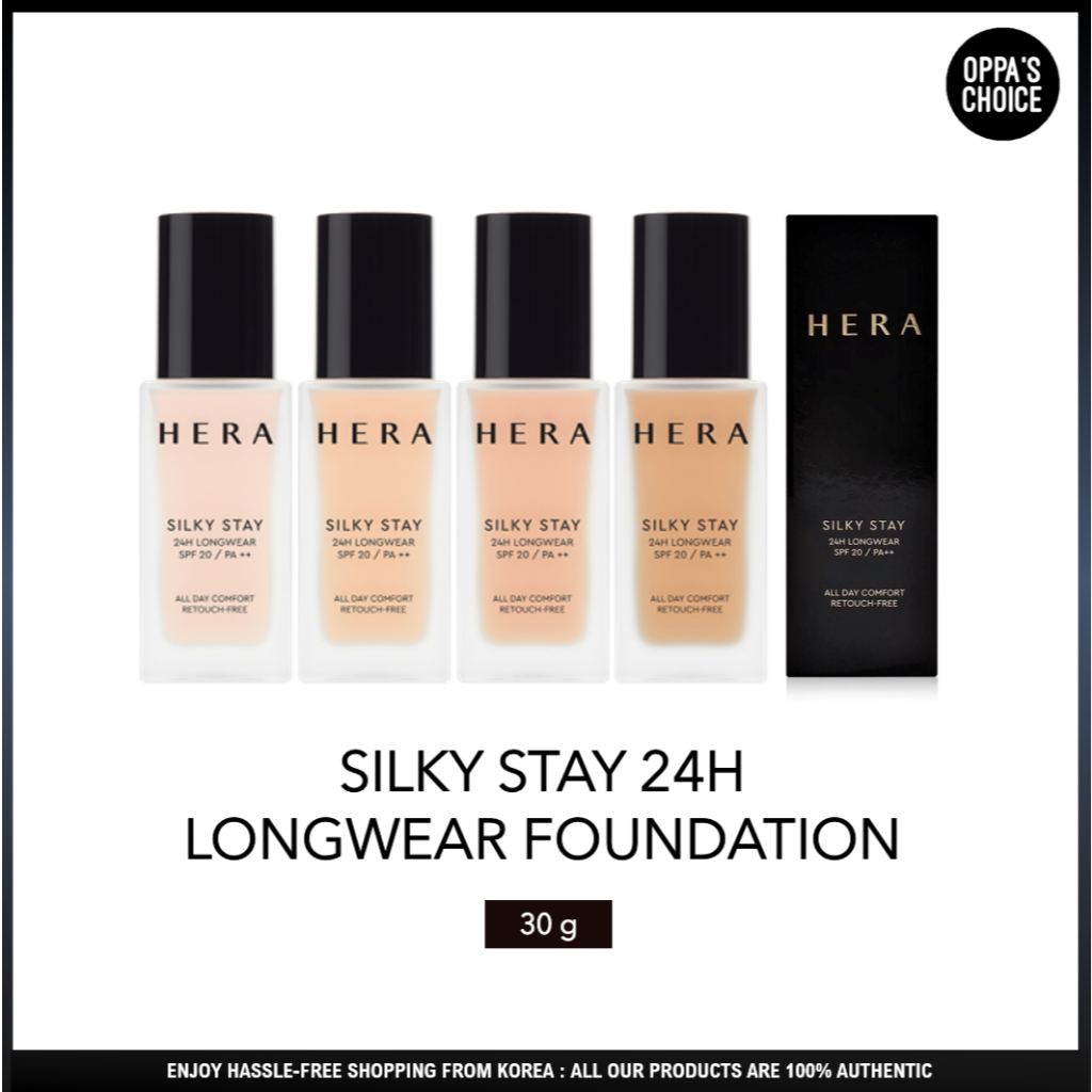 HERA SILKY STAY 24H LONG-WEAR FOUNDATION 30ml | Shopee Malaysia