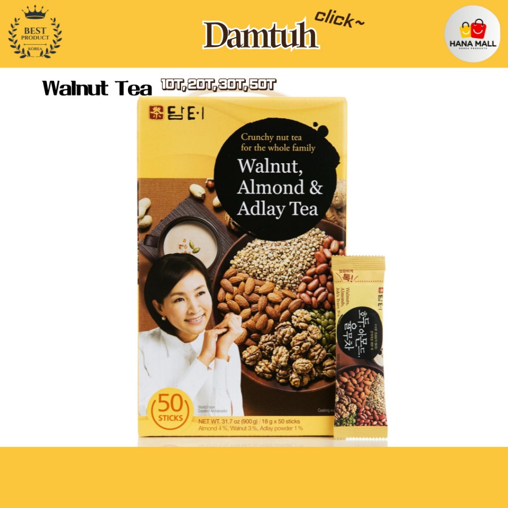 Damtuh Korean Walnut Almond Adlay Powder Meal Replacement Shake Nutty Breakfast Drink Misugaru ...