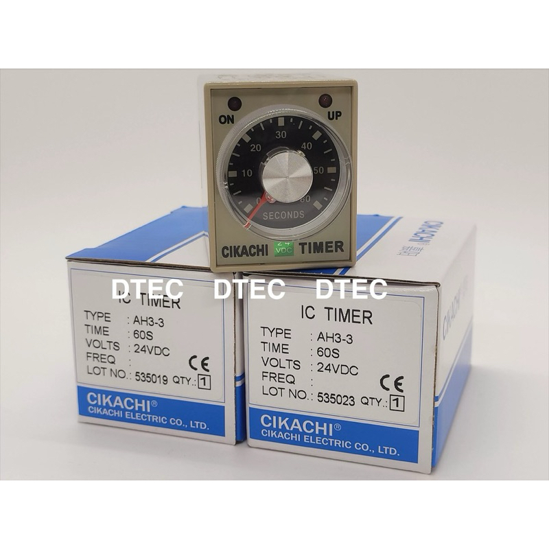 CIKACHI IC Timer Relay AH3-3 10/30/60 Second Minute 24VDC 240VAC ...