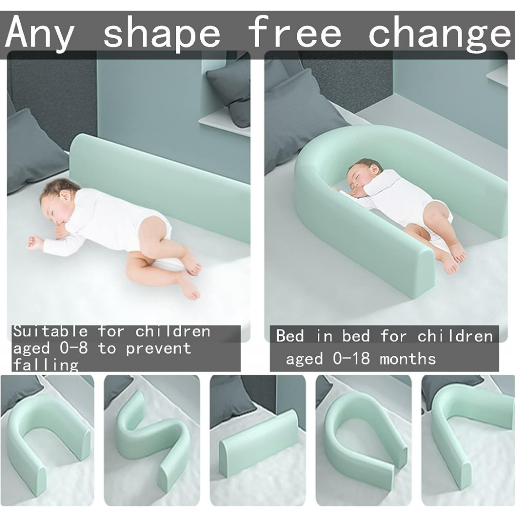 Baby Bed Guard Bed Fence Bed Rail Guard Anti-Fall Bed Bumper with ...