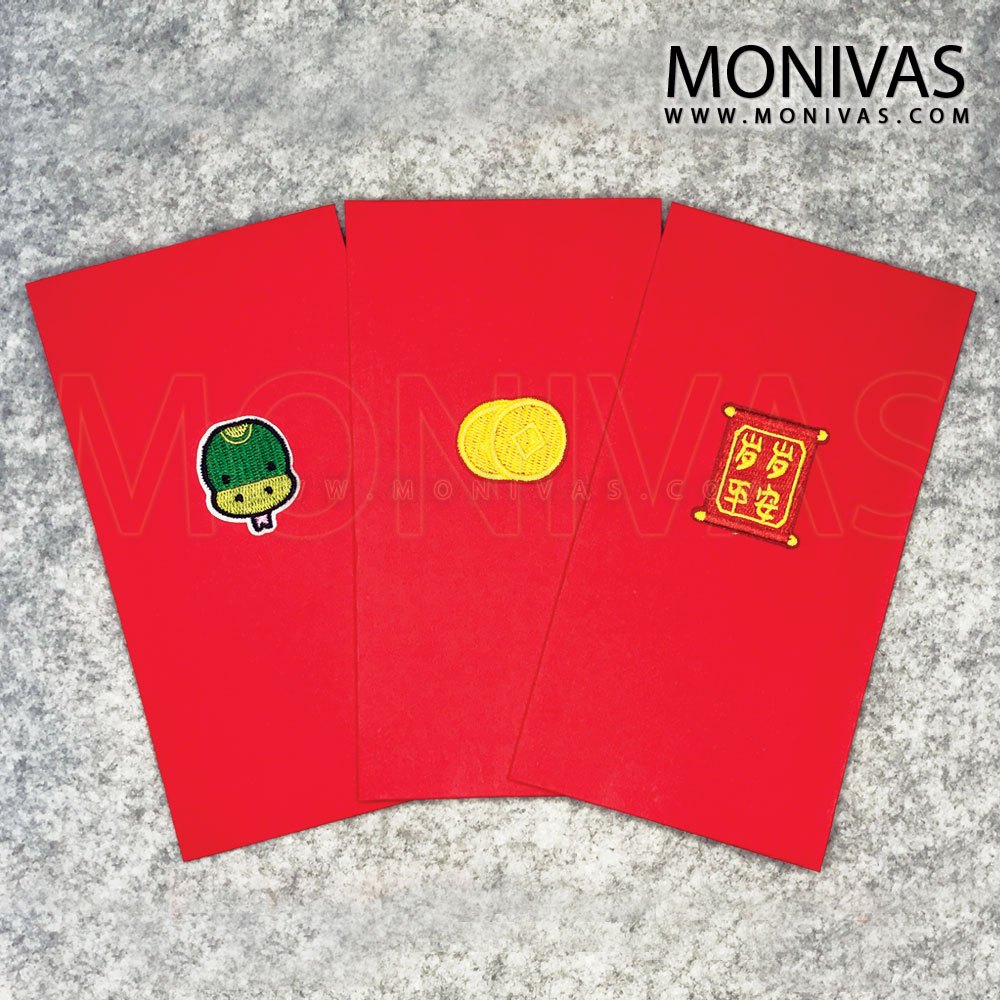 Joyous Snake Embroidery Red Packets 2025 CNY Ang Pow Money (6pcs ...