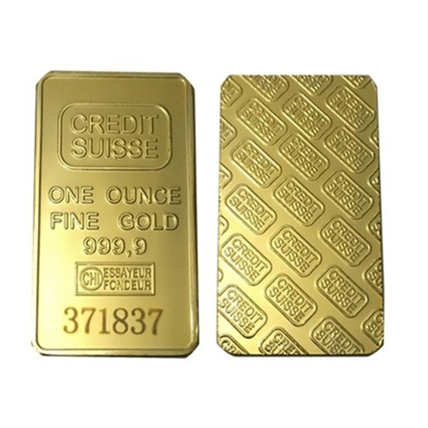 Gold Plated Swiss Gold Bar Modern Art Memorial Coin | Shopee Malaysia