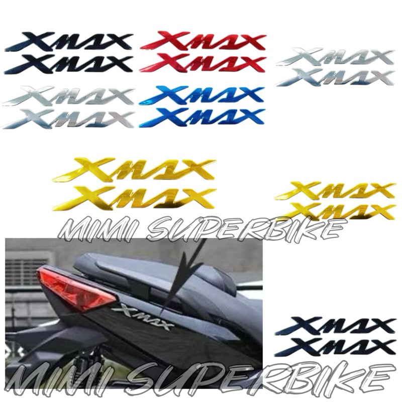 1SET-2PCS YAMAHA STICKER LOGO EMBLEM TIMBUL 3D XMAX250 XMAX300 XMAX ...