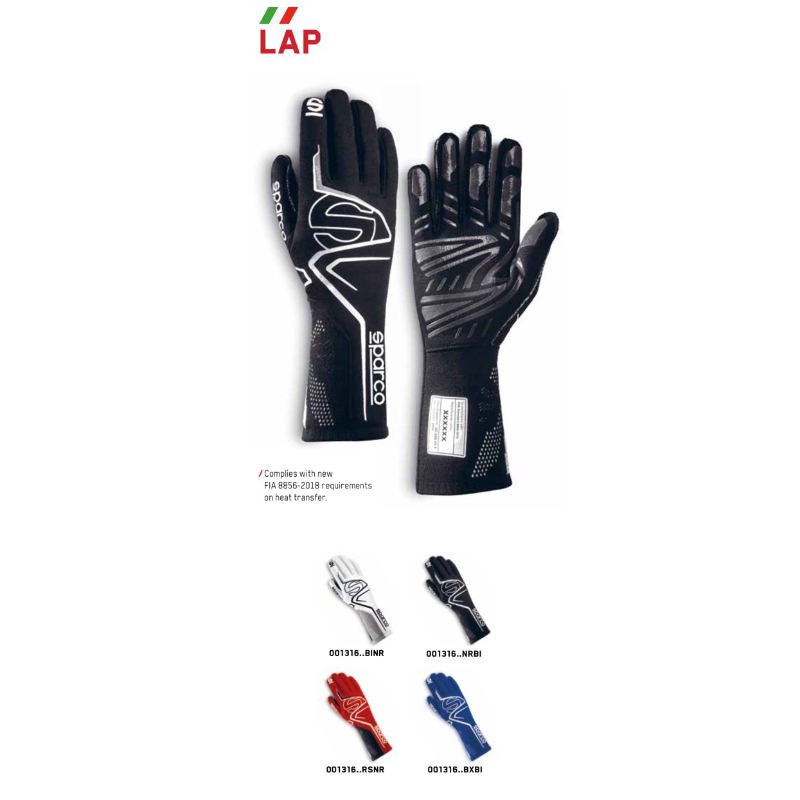 Racing Glove - SPARCO Racing Gloves (FIA) LAP Model 2024 Design ...