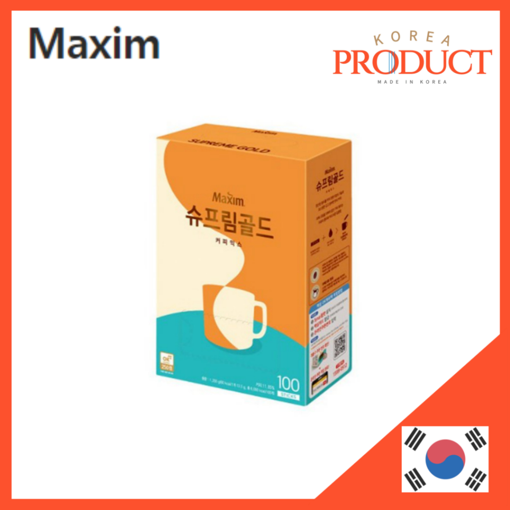 MAXIM Supreme Gold Coffee Mix (13.4g x 100T) 3 in 1 Instant Coffee 3 in ...