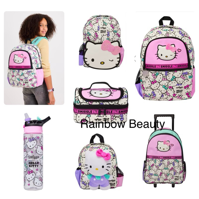 🔥HOT iTEM🔥Smiggle Hello Kitty Backpack Trolley Bottle Tiny Lunch Bag ...