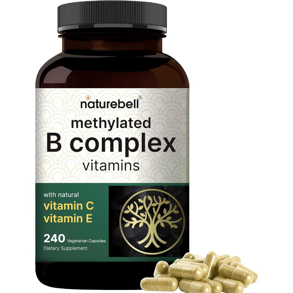 NatureBell Methylated B Complex Vitamins, 240 Veggie Capsules ...