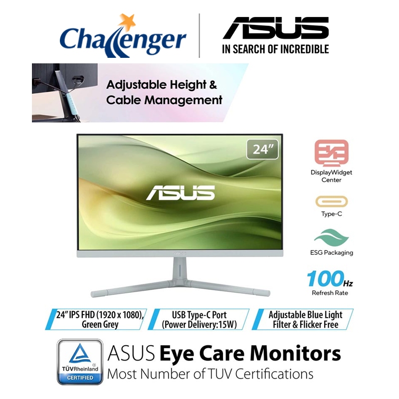 ASUS VU249CFE-G Eye Care Gaming Monitor – 24 inch (23.8 inch viewable ...