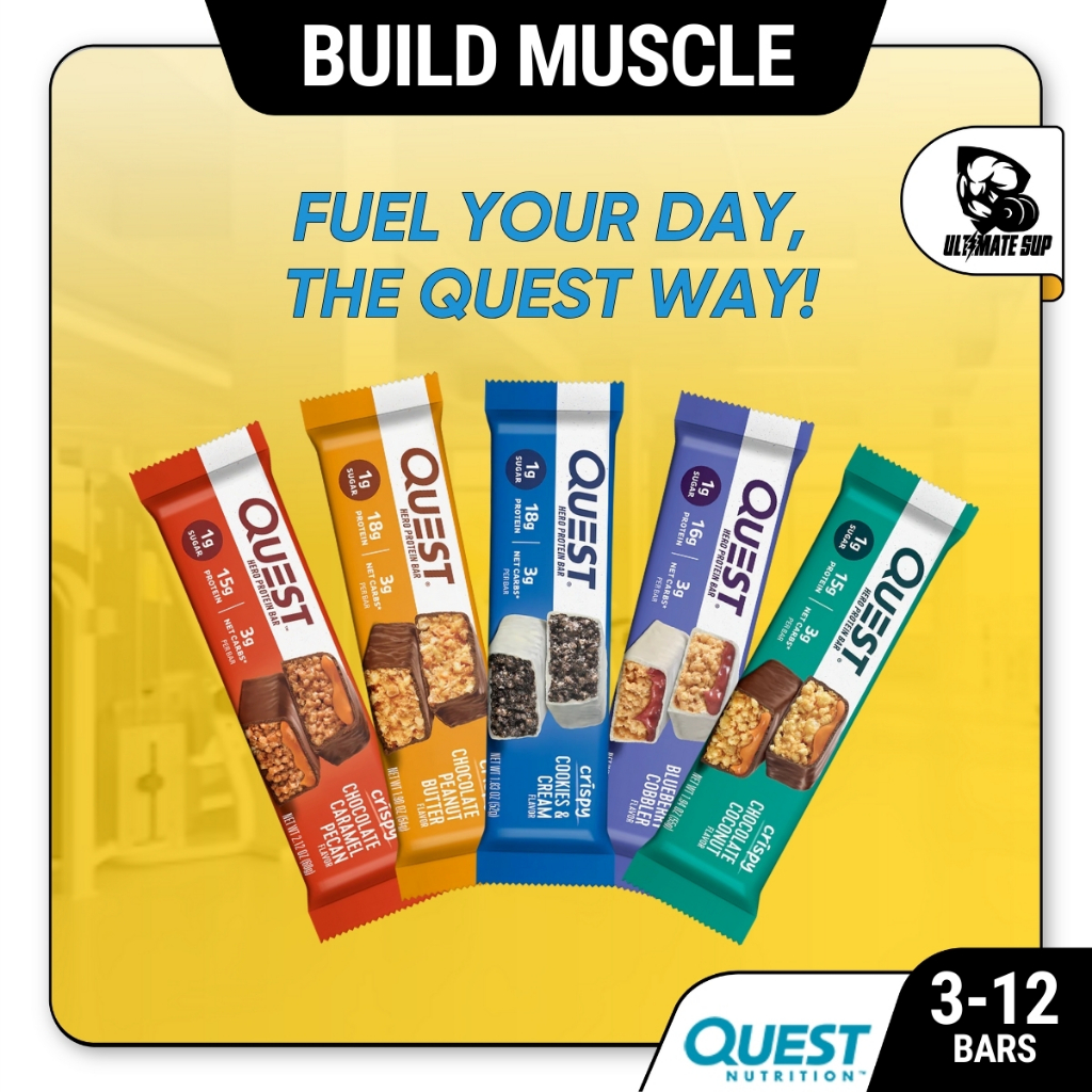 Quest Nutrition Hero Protein bar 12 bars | Build Muscle | Low Carb ...