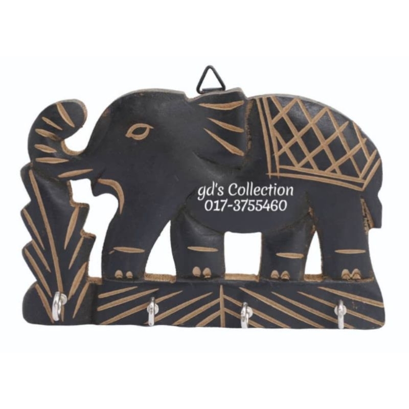 Lucky Elephant Key Holder Take Wood | Shopee Malaysia