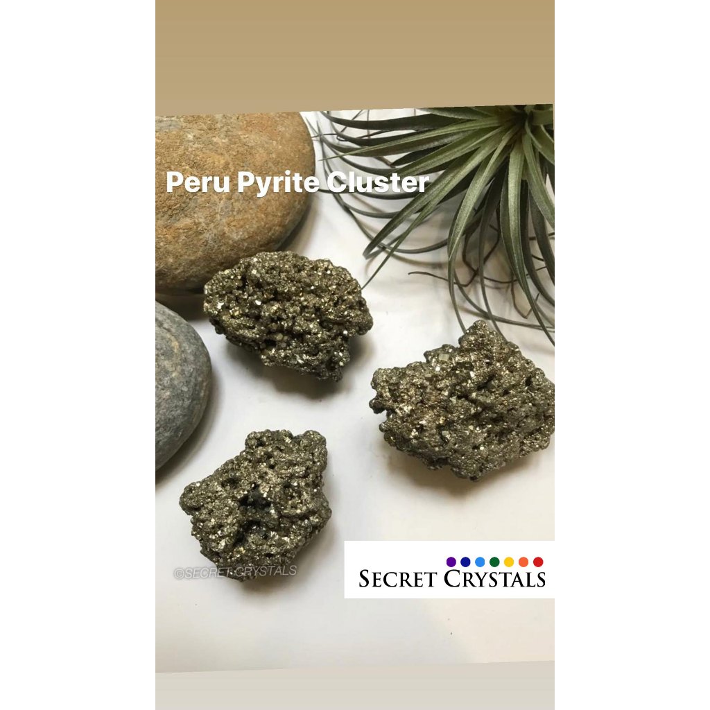 Crystal Pyrite (PERU) Raw, natural golden Peruvian Pyrite Crystal ...