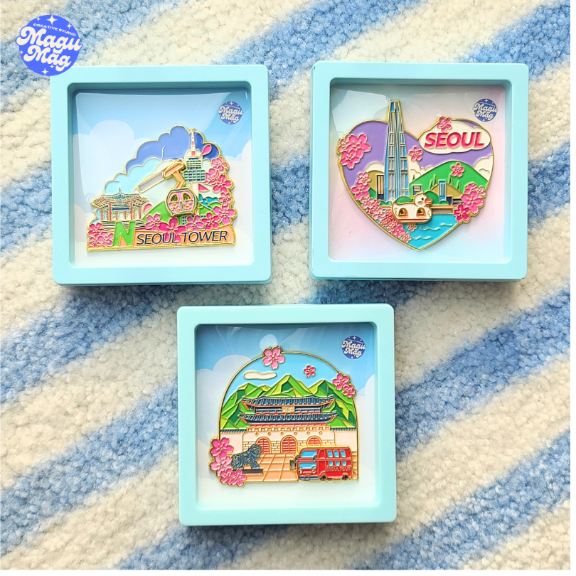 Magnet, Seoul Moving Magnet, Korean Seoul Tourist Souvenirs ,A tourist ...