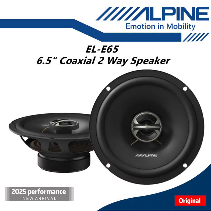 Alpine 🇯🇵 original 6.5" E Series 2 Way Coaxial Car Speaker 160 Watts Peak Power EL-E65 | speaker ...