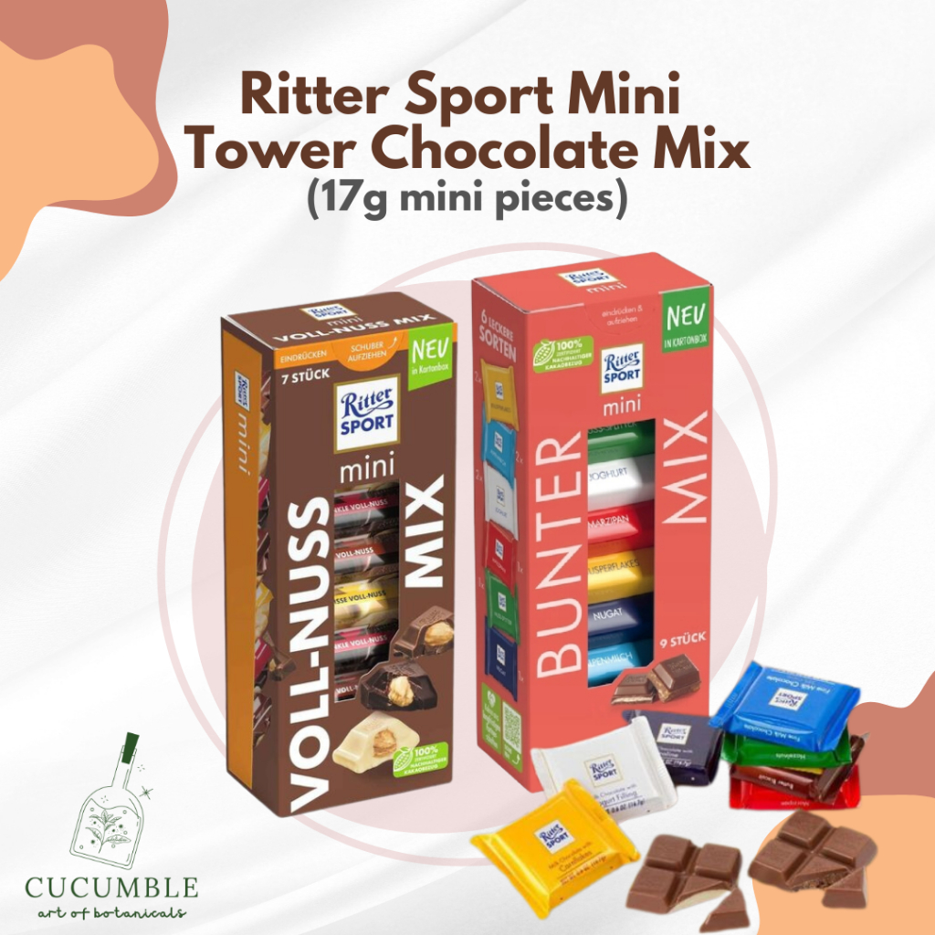 Ritter Sport Mini Tower Chocolate Mix (17g mini pieces) | Shopee Malaysia