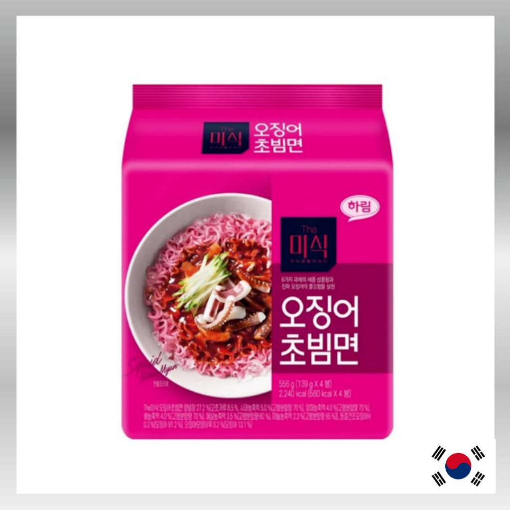 Harim Mishik Spicy Squid Bibim Noodles 139g(4ea) / “Pink Noodles ...