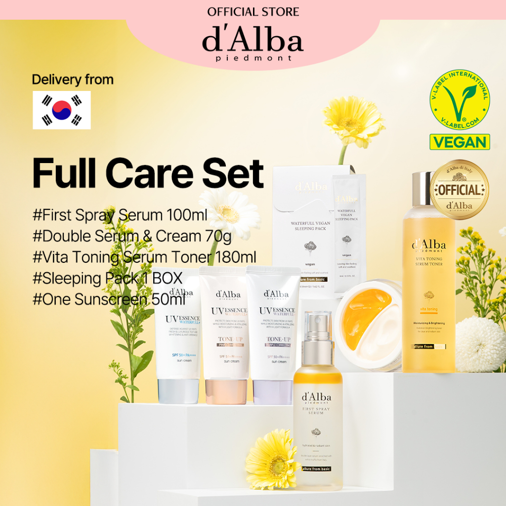 [d'Alba Official] d'Alba Full Care Set (First Spray Serum 100ml, Double Serum and Cream 70g ...