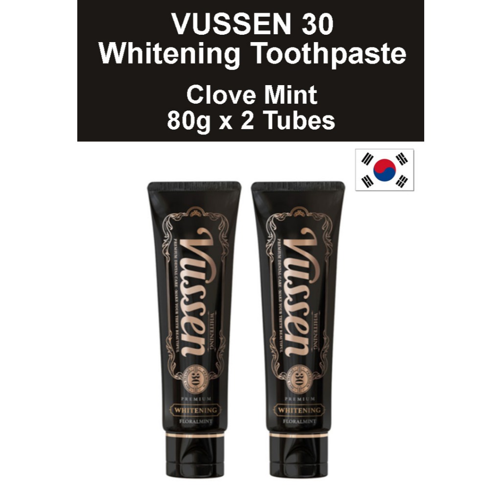 [OSSTEM PHARMA] VUSSEN 30 Whitening Toothpaste – Clove Mint – 80g x 2 Tubes | Shopee Malaysia