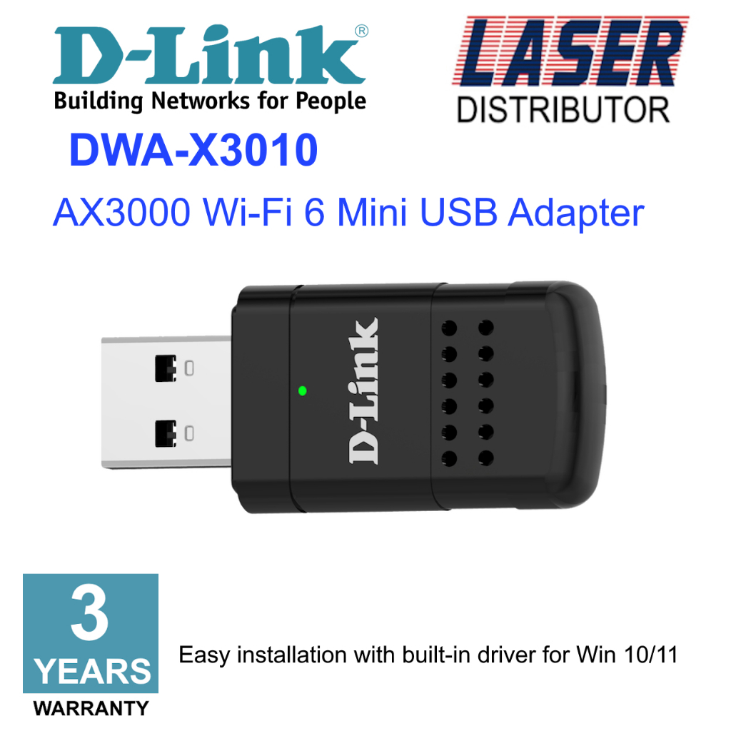 D-link DWA-X3010 AX3000 Wi-fi 6 Mini Compact Dual Band Wireless USB ...
