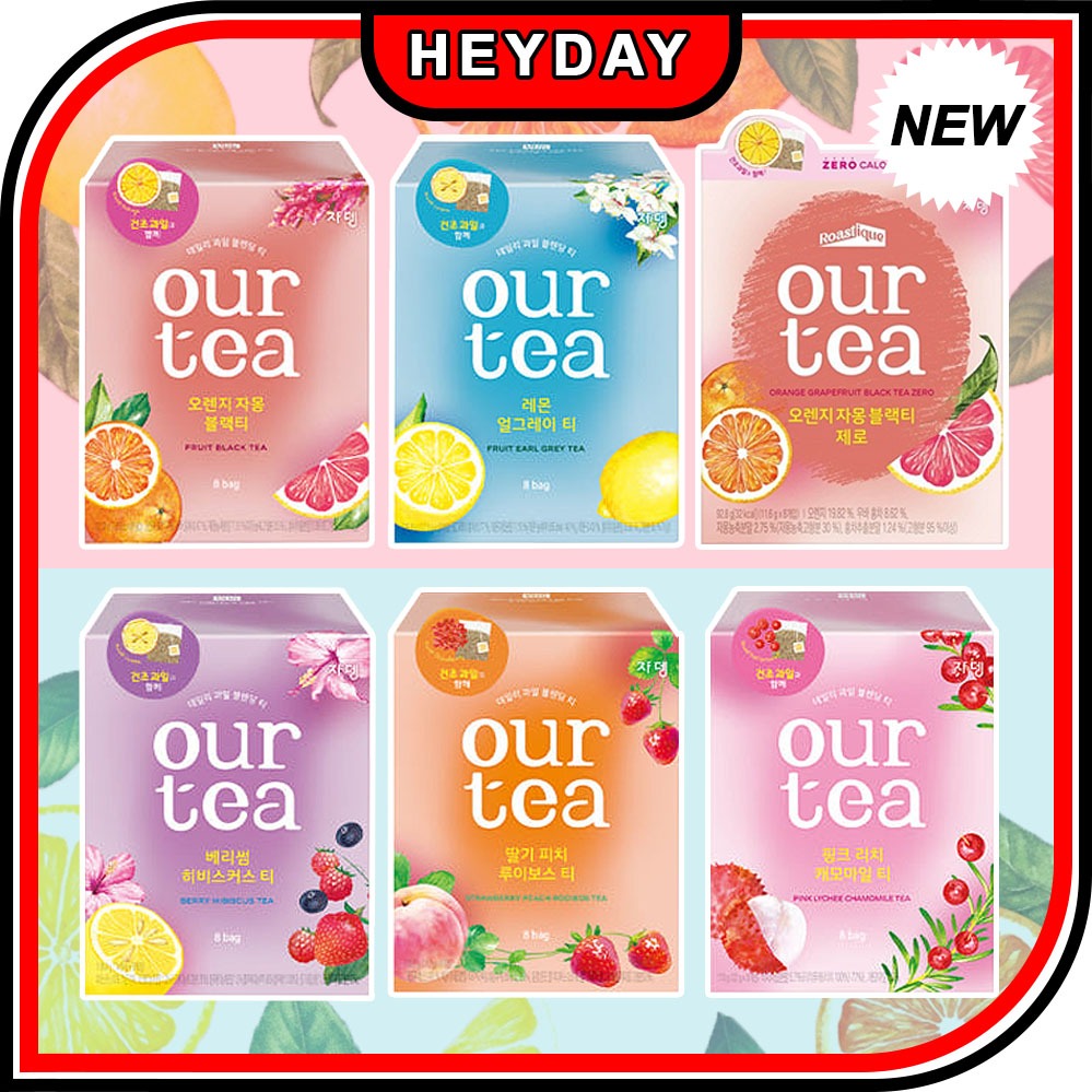 [Jardin] Our Tea 8bags (6 Type)/Korean Fruit Tea/Strawberry Peach ...