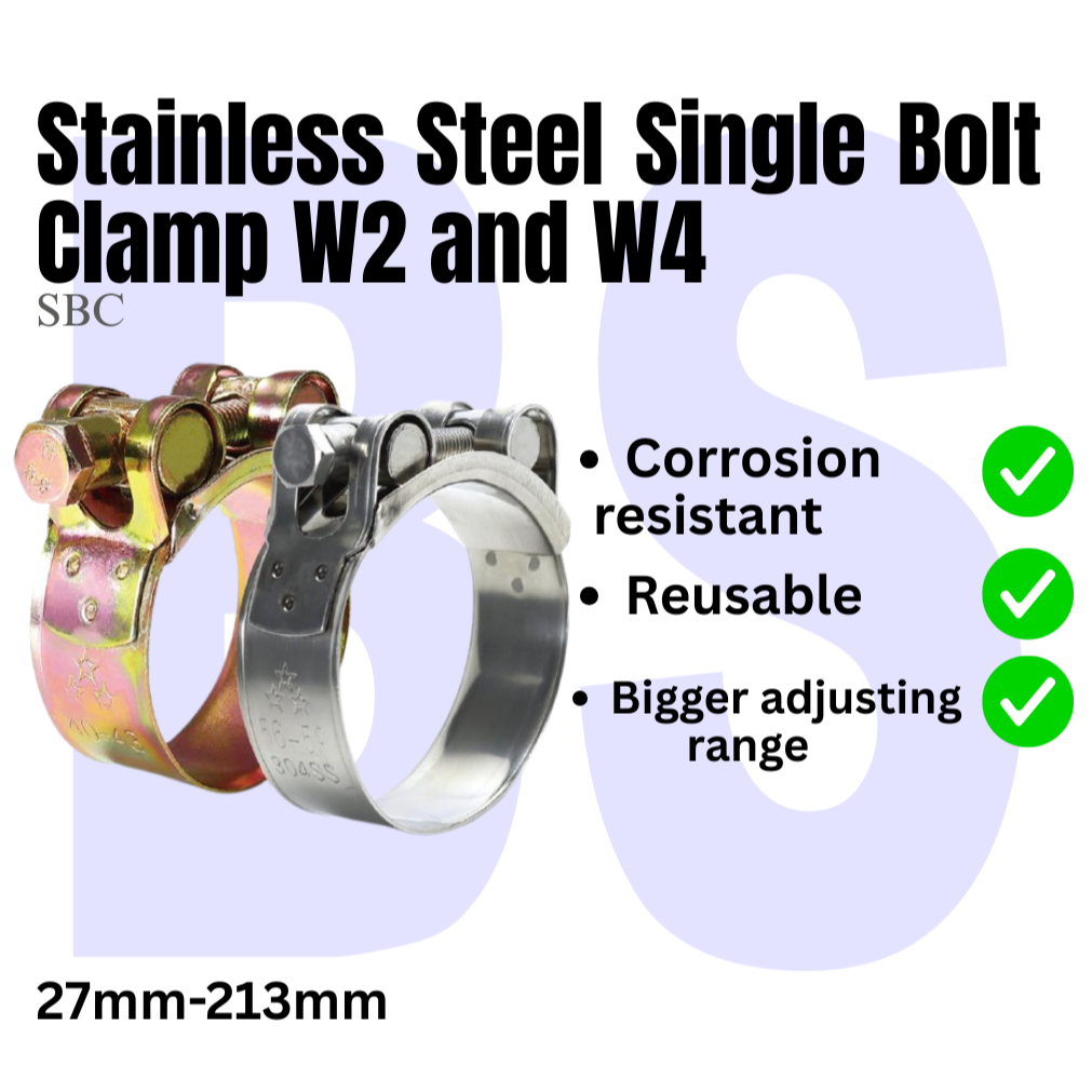 Stainless Steel Single Bolt Clamp W2 and W4 | Shopee Malaysia