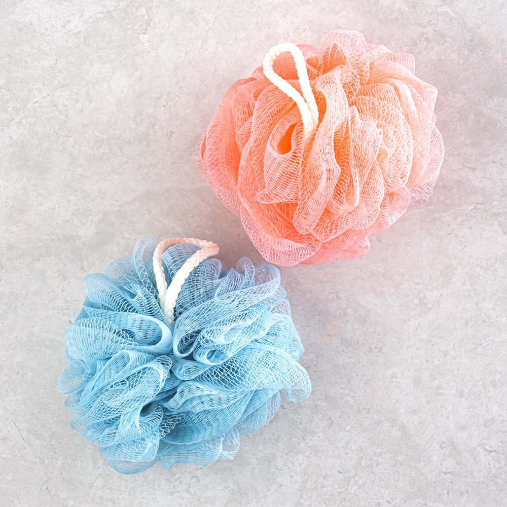 Daiso - Pastel Color Shower Ball / Fluffy Bubble Shower, Shower Puff ...