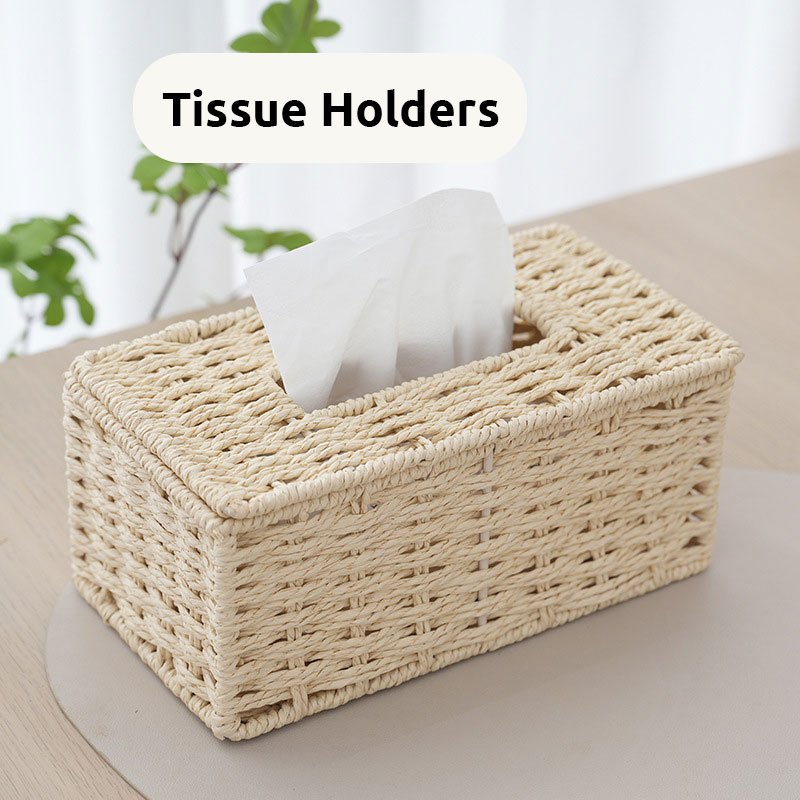 EmmAmy Rattan Tissue Box Tissue Holders Tissue Organizer Japanese ...