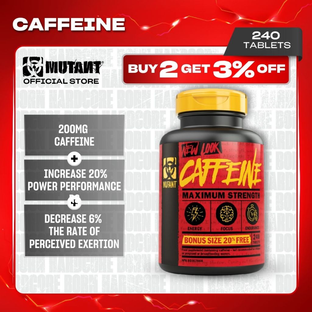 Mutant CAFFEINE 240 tablets | Strength and power sports | Weightlifters ...